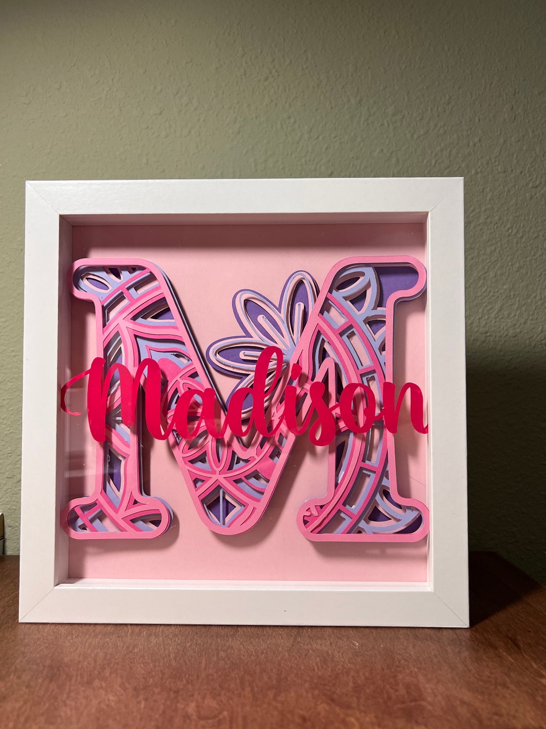 Personalized Name Shadow Box - Etsy