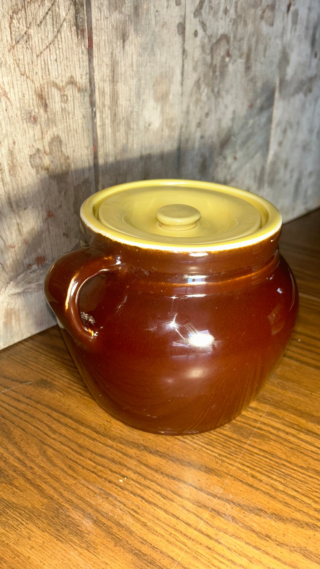 Rare Vintage 1950s Rare Color Brown Yellow Hall Pottery Stoneware ...