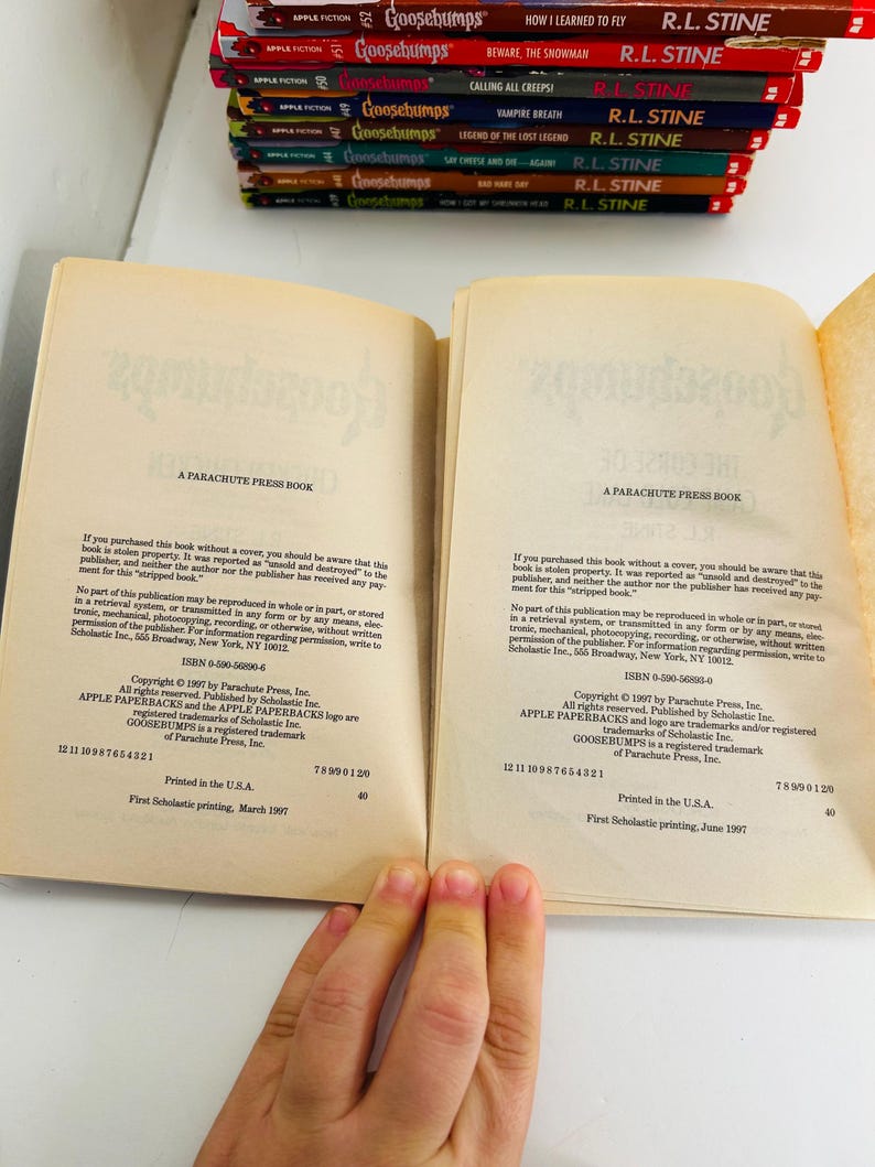 Vintage Goosebumps First Edition Lot, 1996-97, by RL Stein. Scholastic ...