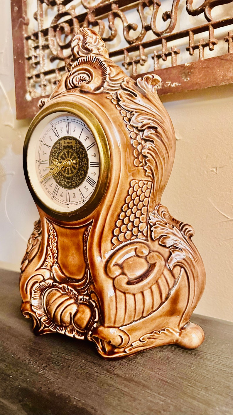 Narco West Germany Mantel Clock 1980 Signed Holland Mold - Etsy