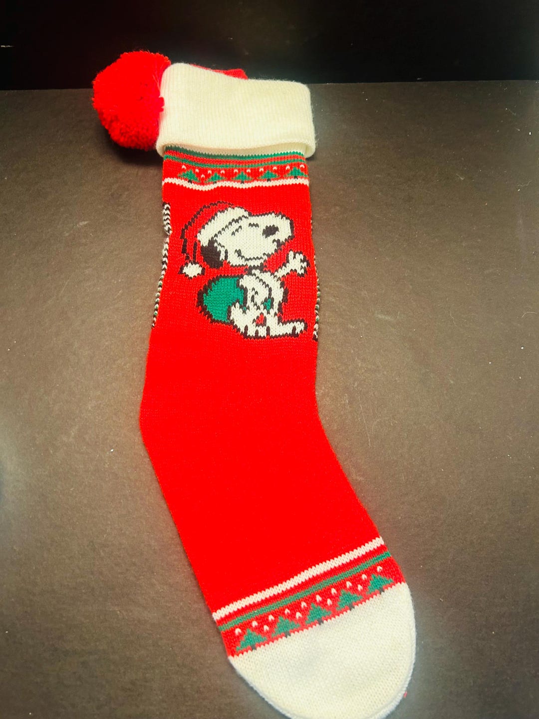 Vintage Snoopy Christmas Stocking: Peanuts Knit Ambassador Decor - Etsy