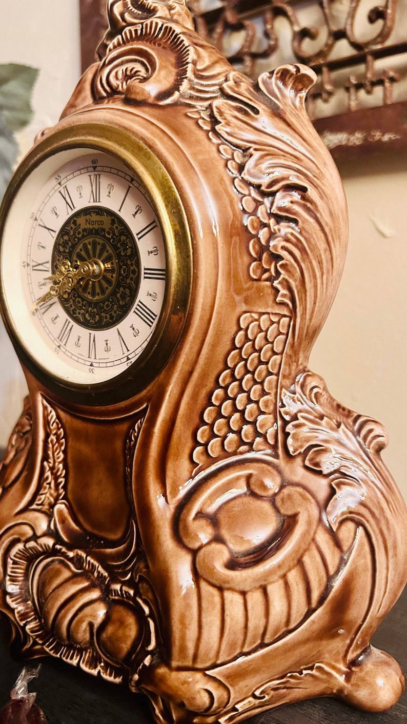 Narco West Germany Mantel Clock 1980 Signed Holland Mold - Etsy