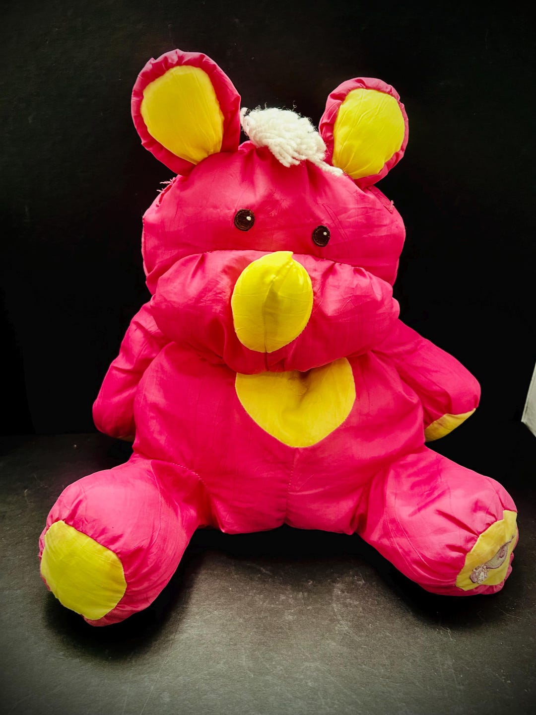 Vintage 80s Fisher Price Wild Puffalump Pink Rhino #8056 Plush Stuffed ...