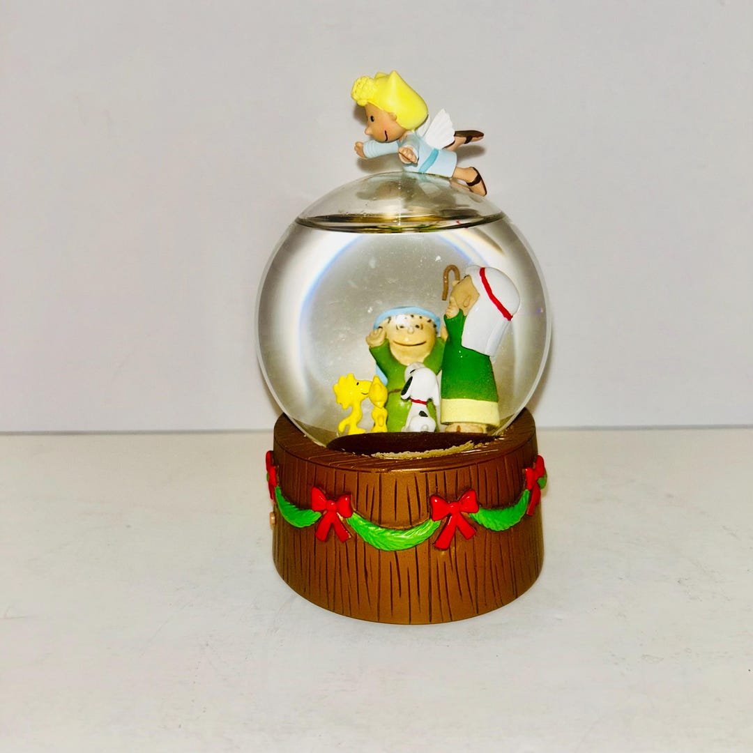 Rare Hallmark Shepherds Angel Snoopy Christmas Snow Globe - Etsy