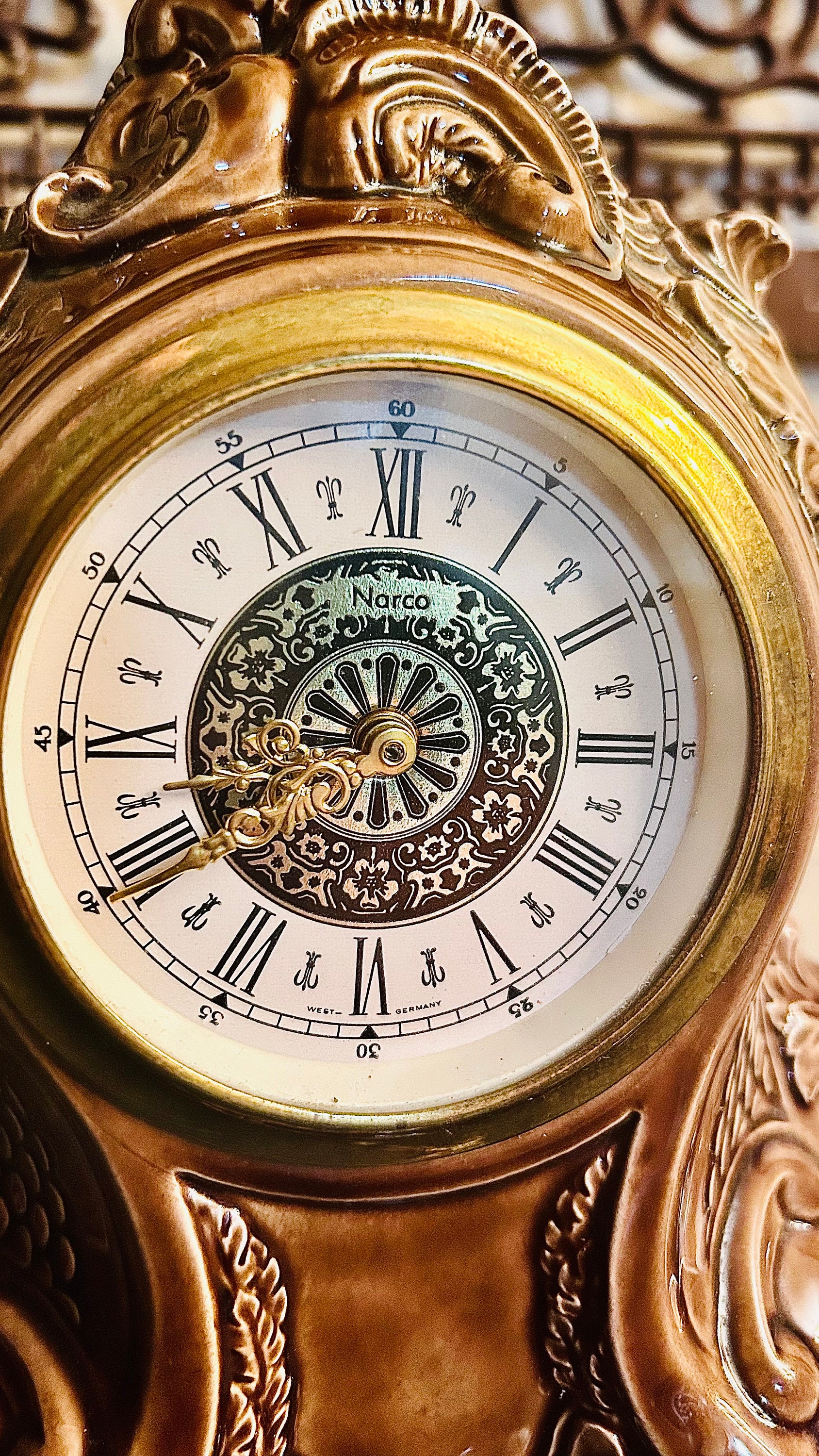 Narco West Germany Mantel Clock 1980 Signed Holland Mold - Etsy