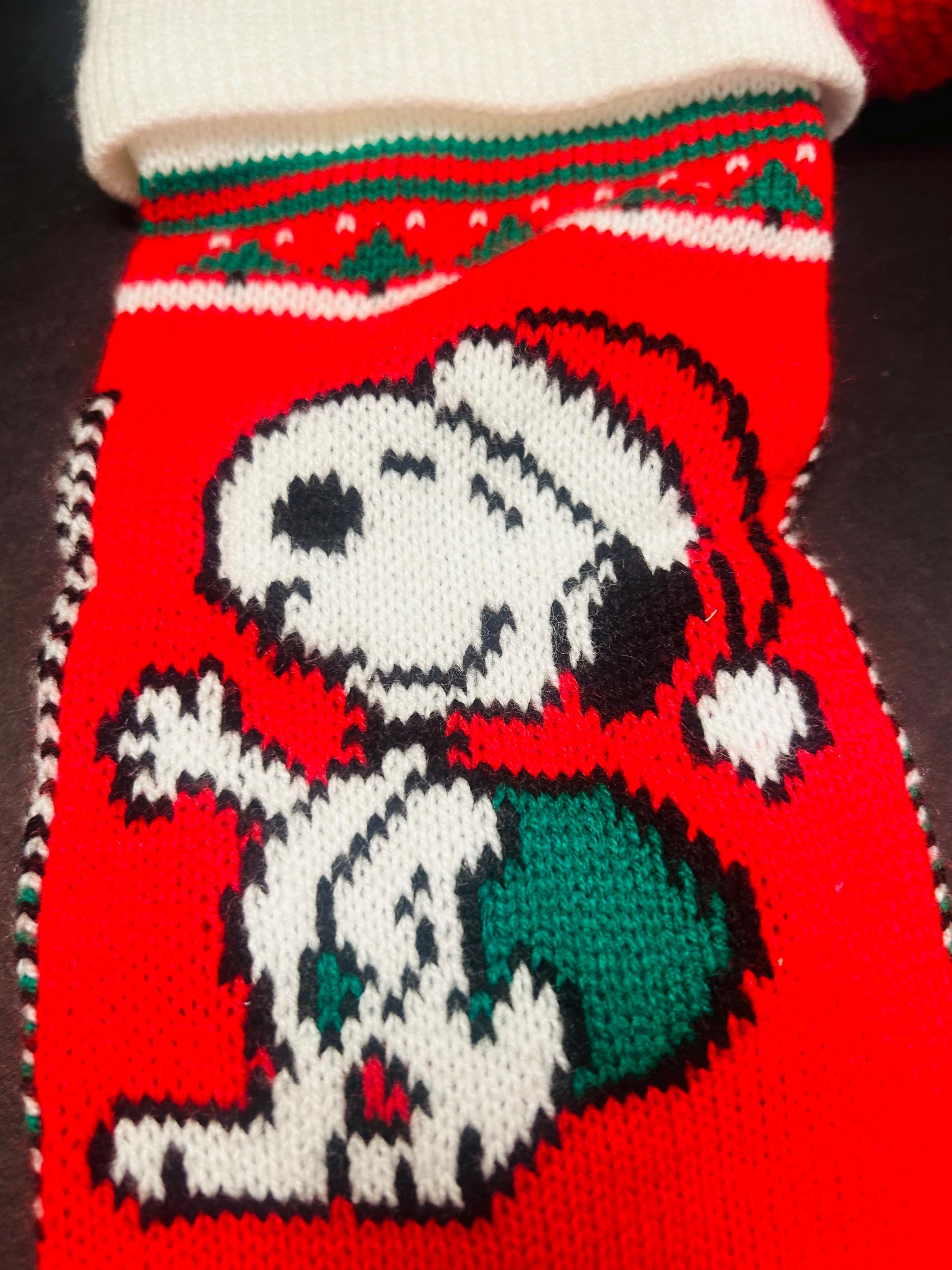 Vintage Snoopy Christmas Stocking: Peanuts Knit Ambassador Decor - Etsy