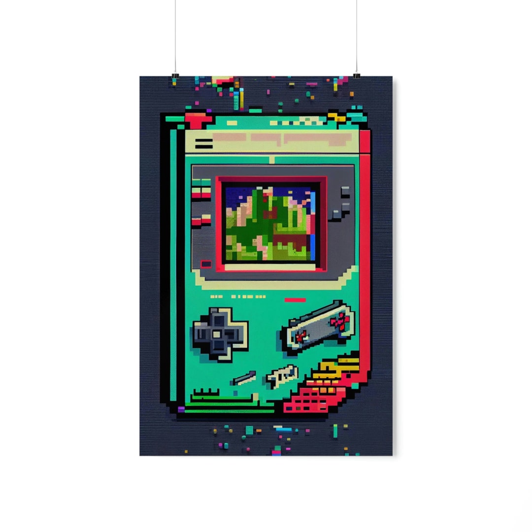 Retro Game Digital Art | Premium Matte Poster - Etsy