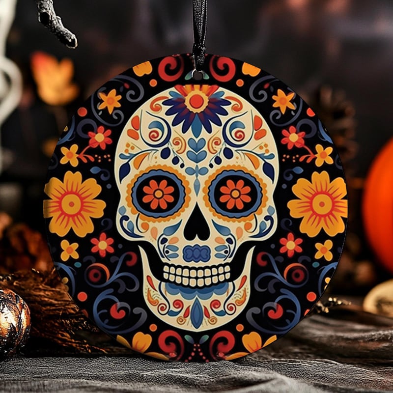 Sugar Skull Ornament - Etsy