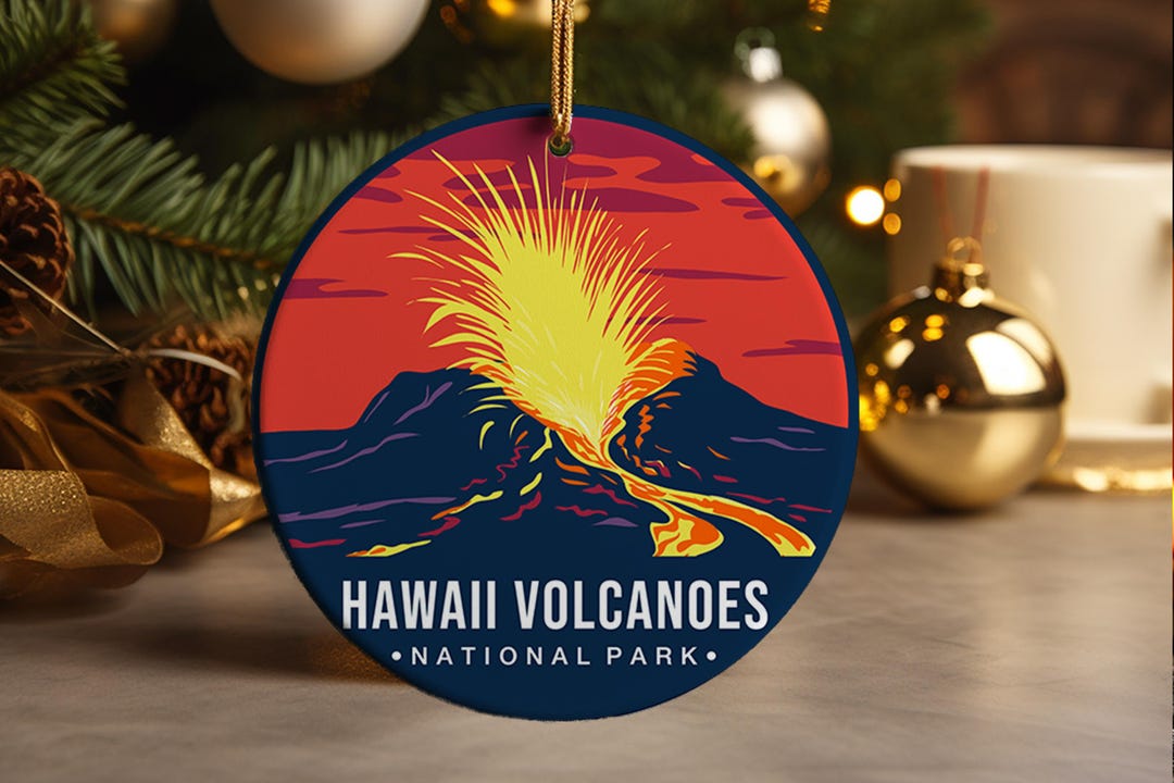 Hawaii Volcanoes National Park Ornament: Ceramic Travel Souvenir - Etsy