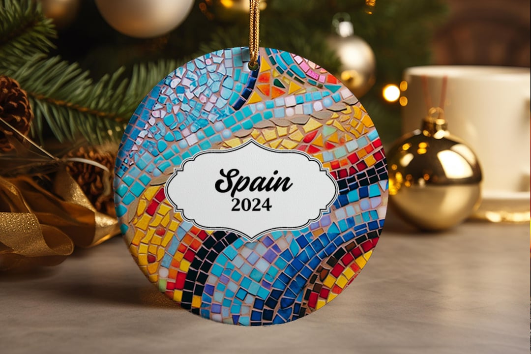 Spain Ornament Gaudi Inspired Decorative Ceramic Tile Gift Barcelona ...