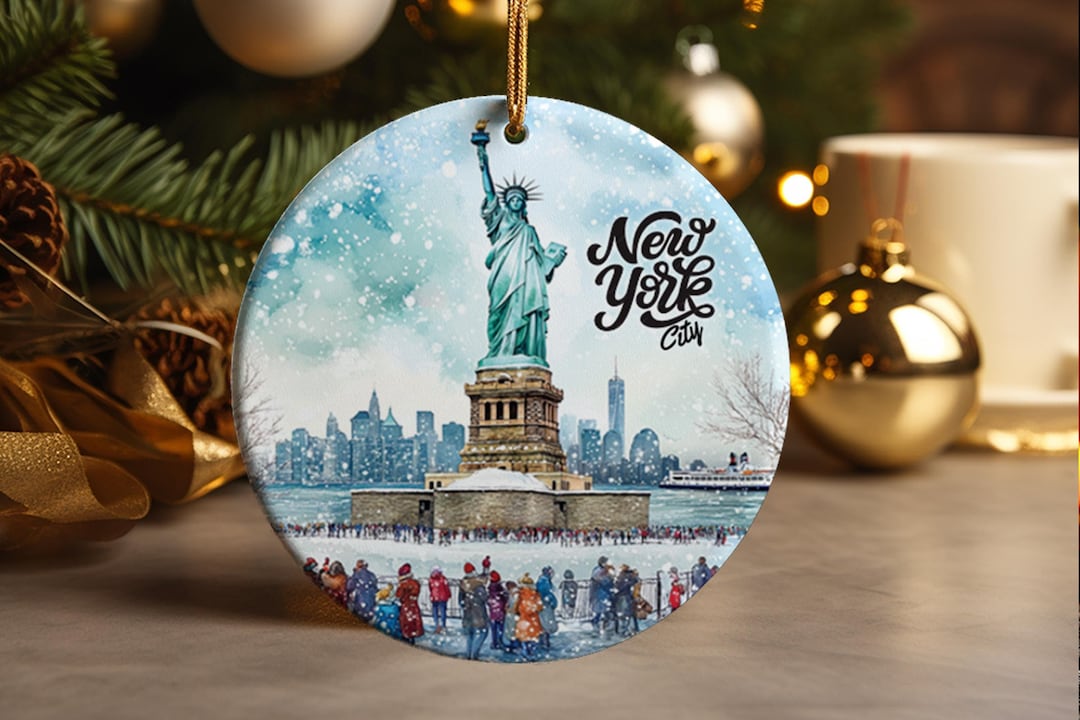 Statue of Liberty Christmas Ornament: NYC Ceramic Souvenir - Etsy