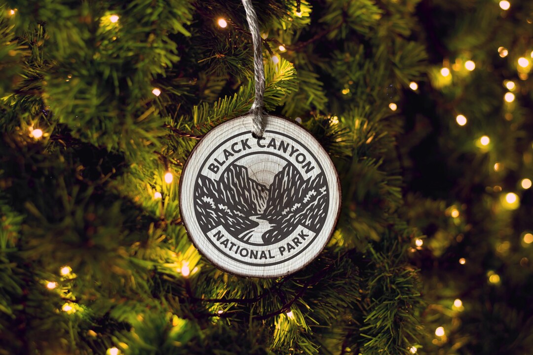 Rustic Wood Slice Ornament: Black Canyon National Park Keepsake ...
