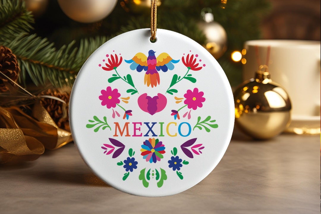Mexican Floral Otomi Fiesta Ornament Celebration Christmas Decoration ...