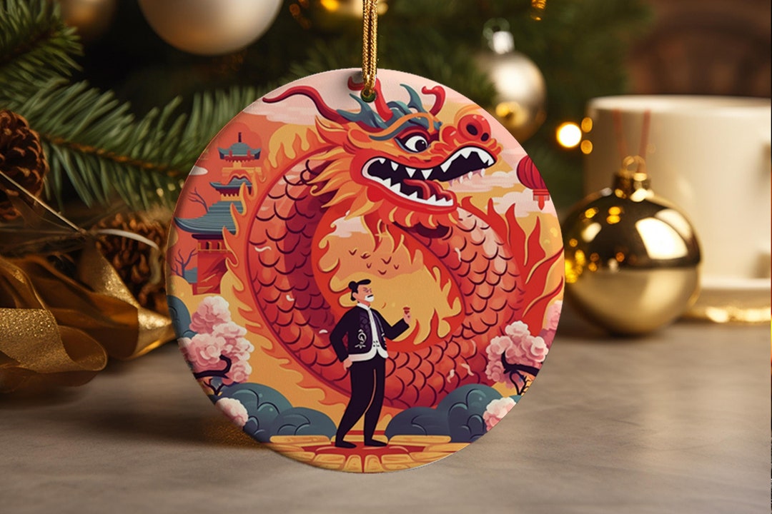 Chinese New Year 2025 Dragon Zodiac Ornament Lunar New Year Decor Asian ...