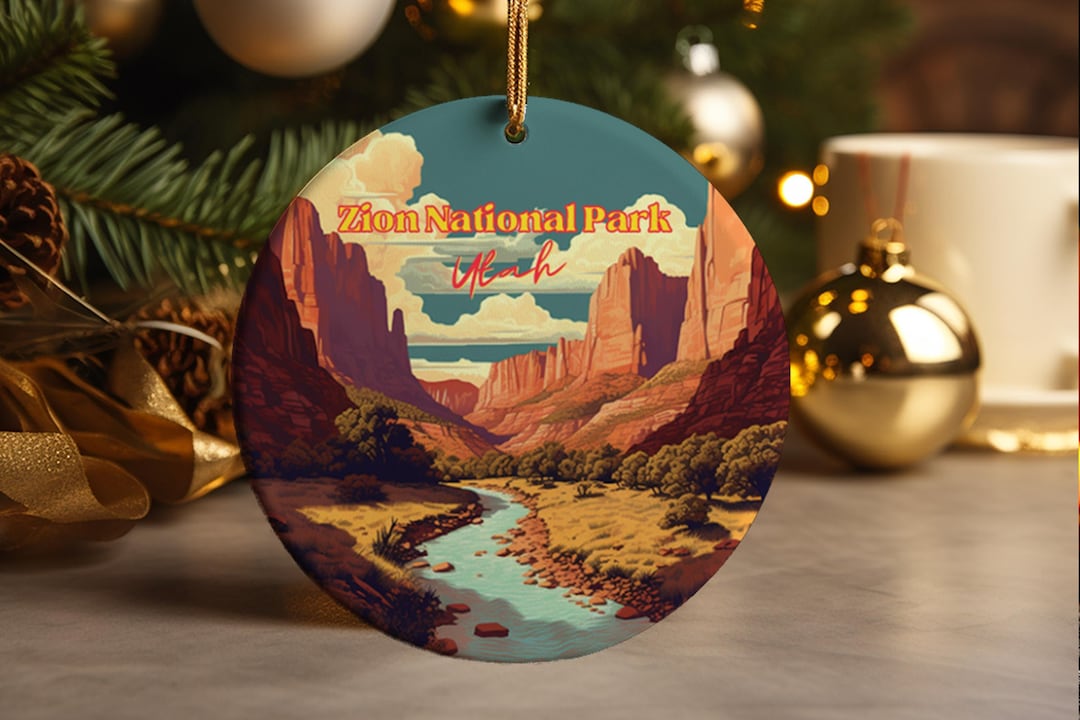 Zion National Park Ceramic Ornament: Utah Souvenir Gift - Etsy