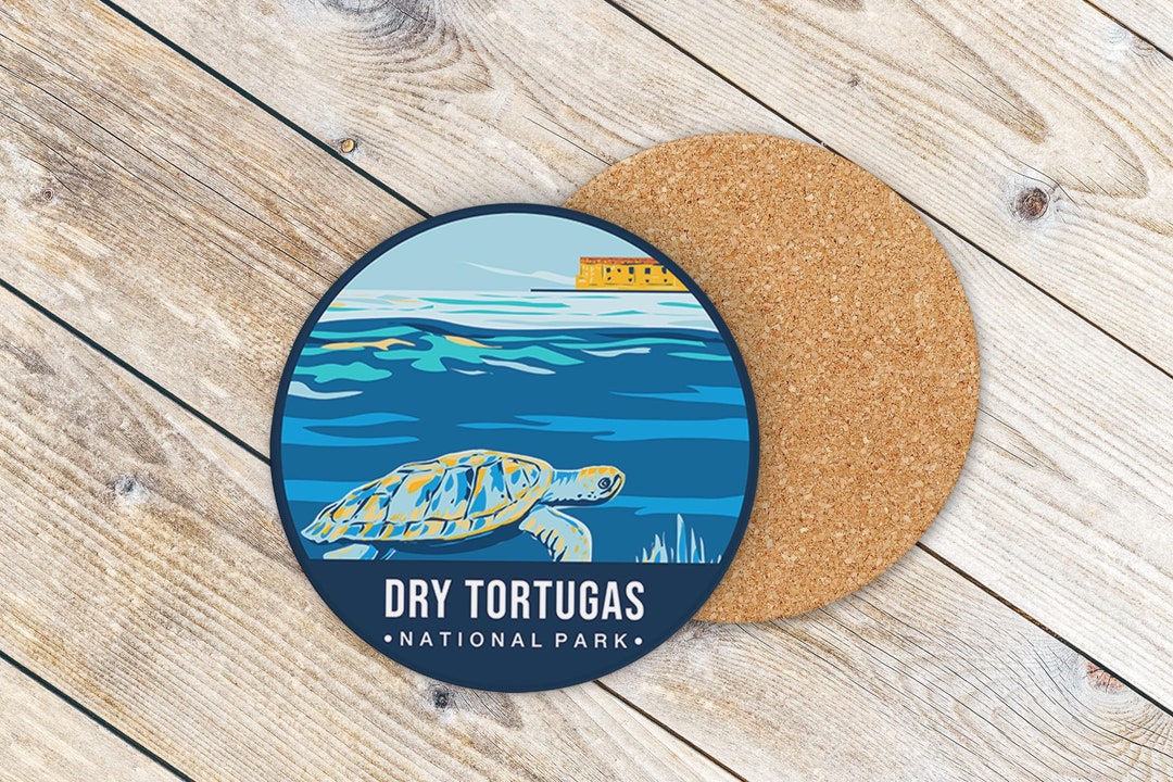 Dry Tortugas National Park Ceramic Coaster Set: Florida Travel Souvenir ...