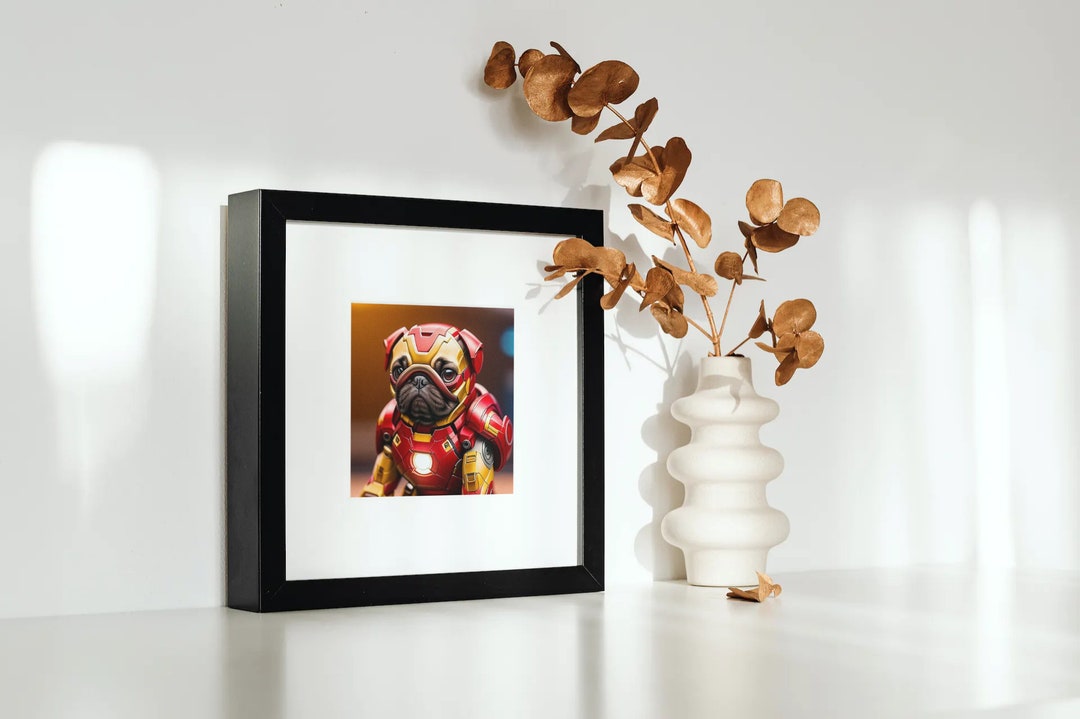 Pug Art Parody - Tony Bark, the Hero We All Need! Pug Avengers - Etsy