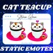 Cute Cat Tea / Coffee Cup Heart Emotes / Twitch / Discord / Youtube ...