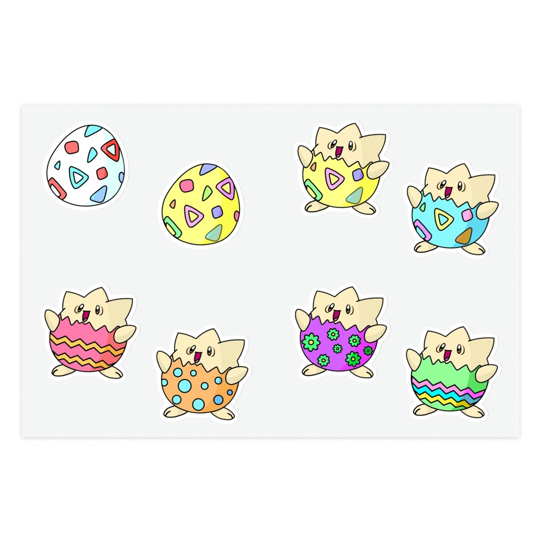 Togepi Pokemon Easter Sticker Sheet Combo Edition 1 - Etsy