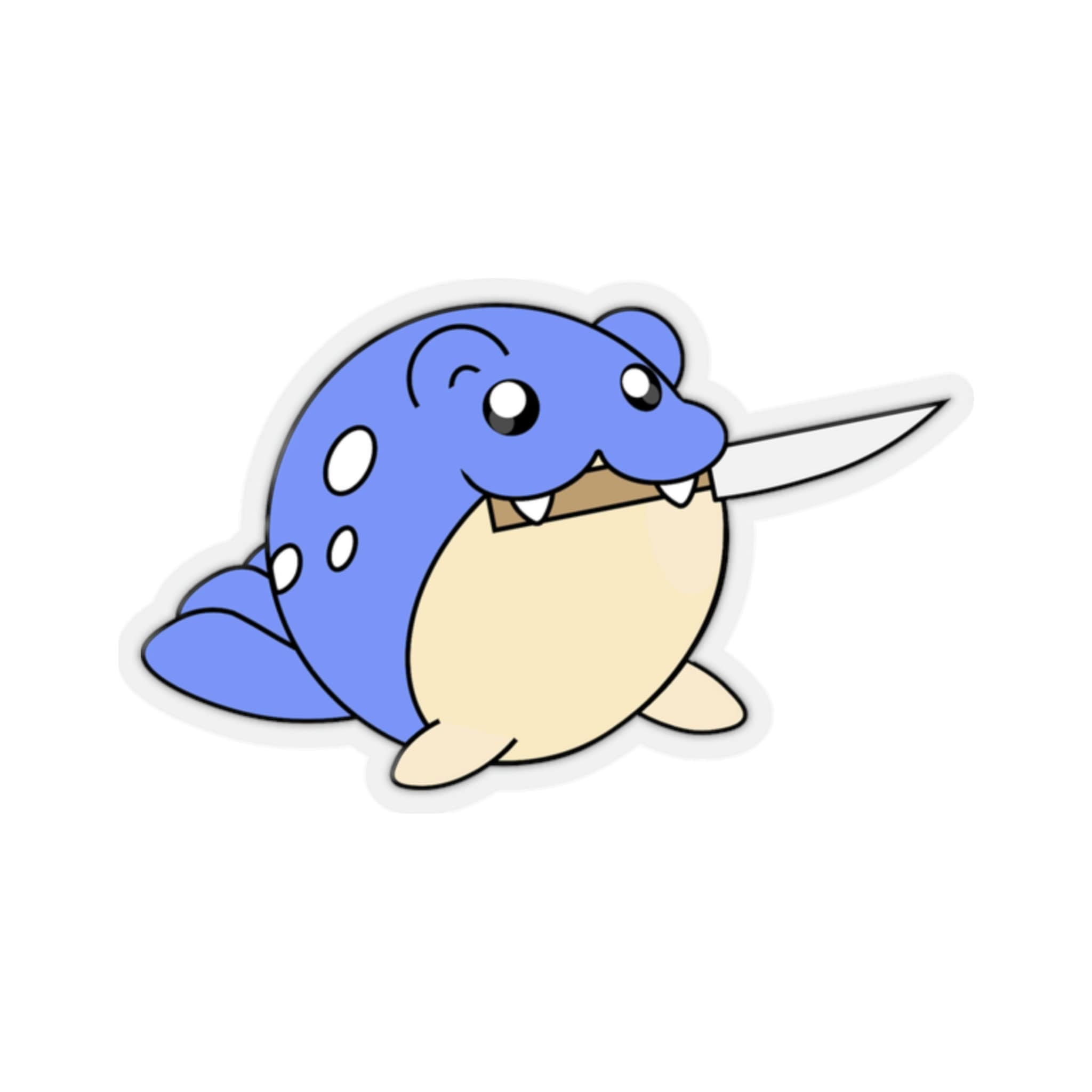 Spheal Sticker! With a Knife! - Etsy