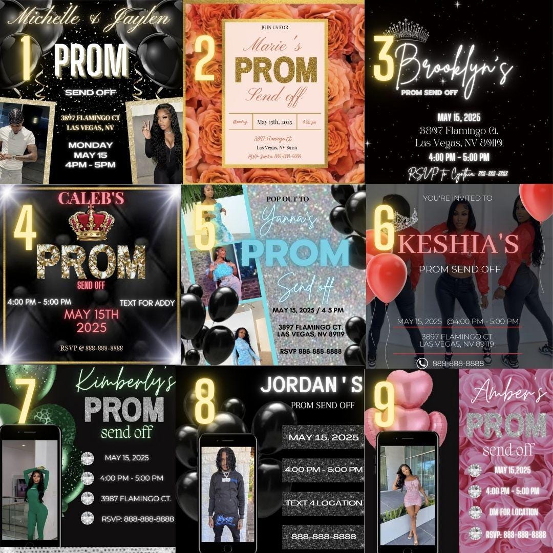 Digital Prom Flyer - Etsy