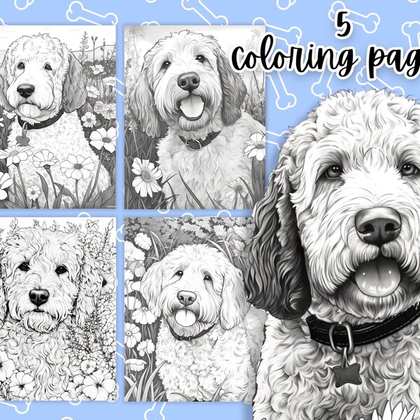 Coloring Pictures Dogs - Etsy