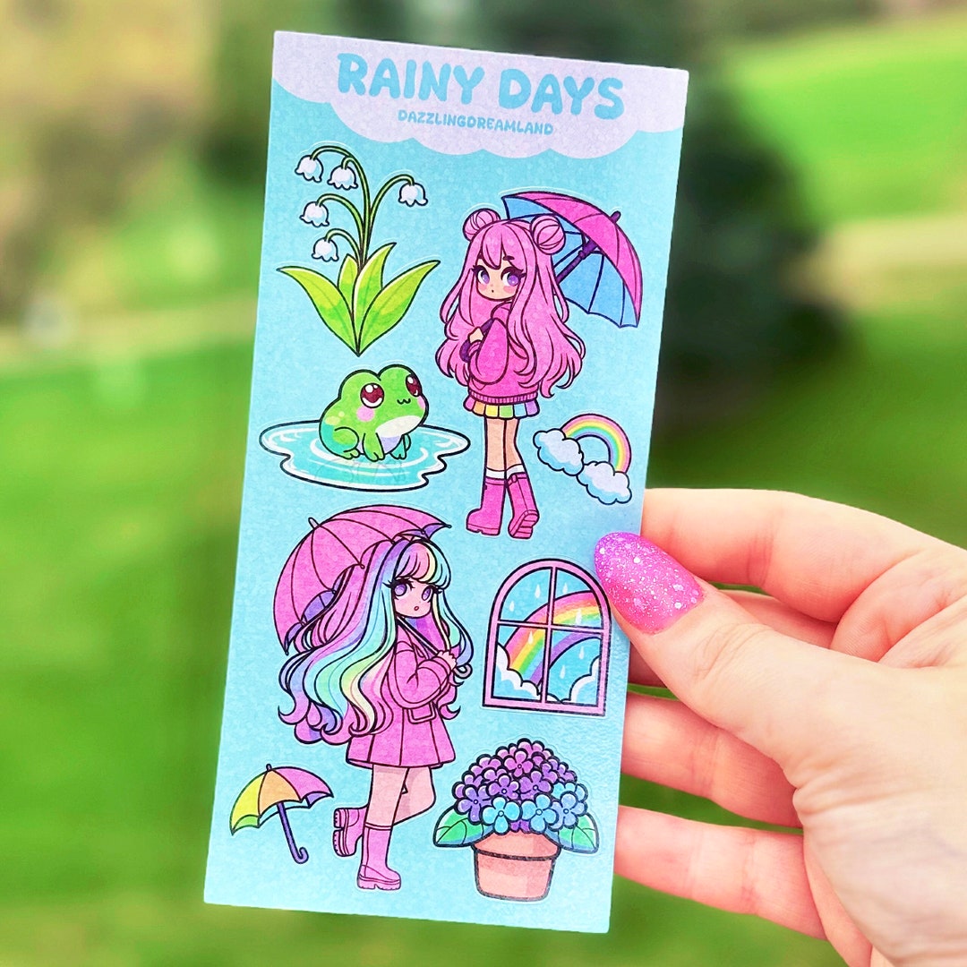 Rainy Days Sticker Sheet - Etsy