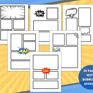 Comic Book Template, Blank Comic Strip, Instant Download DIY Comics for ...