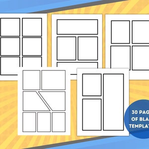 Comic Book Template, Blank Comic Strip, Instant Download DIY Comics for ...