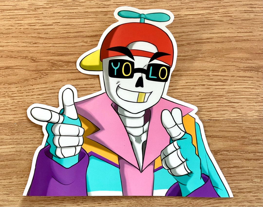 Fresh Sans Undertale AU Vinyl Peeker Sticker - Etsy