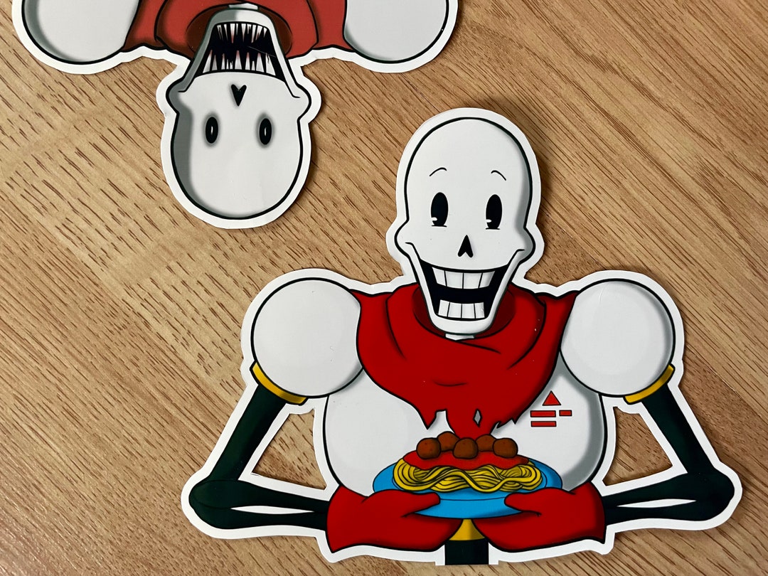 Spaghetti Papyrus Undertale Horrortale Vinyl Peeker Sticker - Etsy