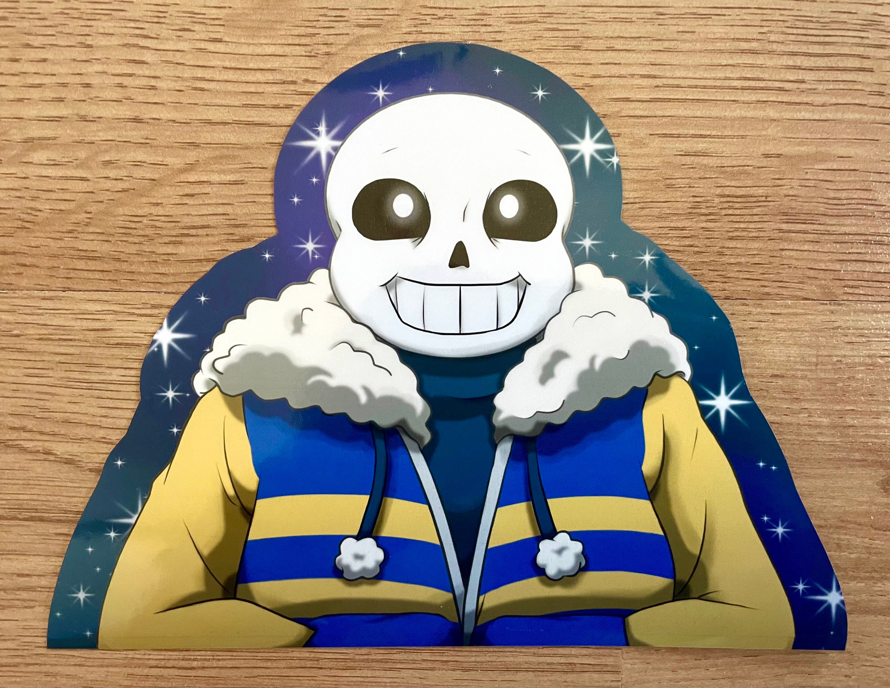 Outertale Sans Undertale AU Vinyl Peeker Sticker - Etsy
