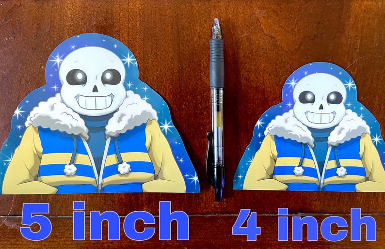 Outertale Sans Undertale AU Vinyl Peeker Sticker - Etsy