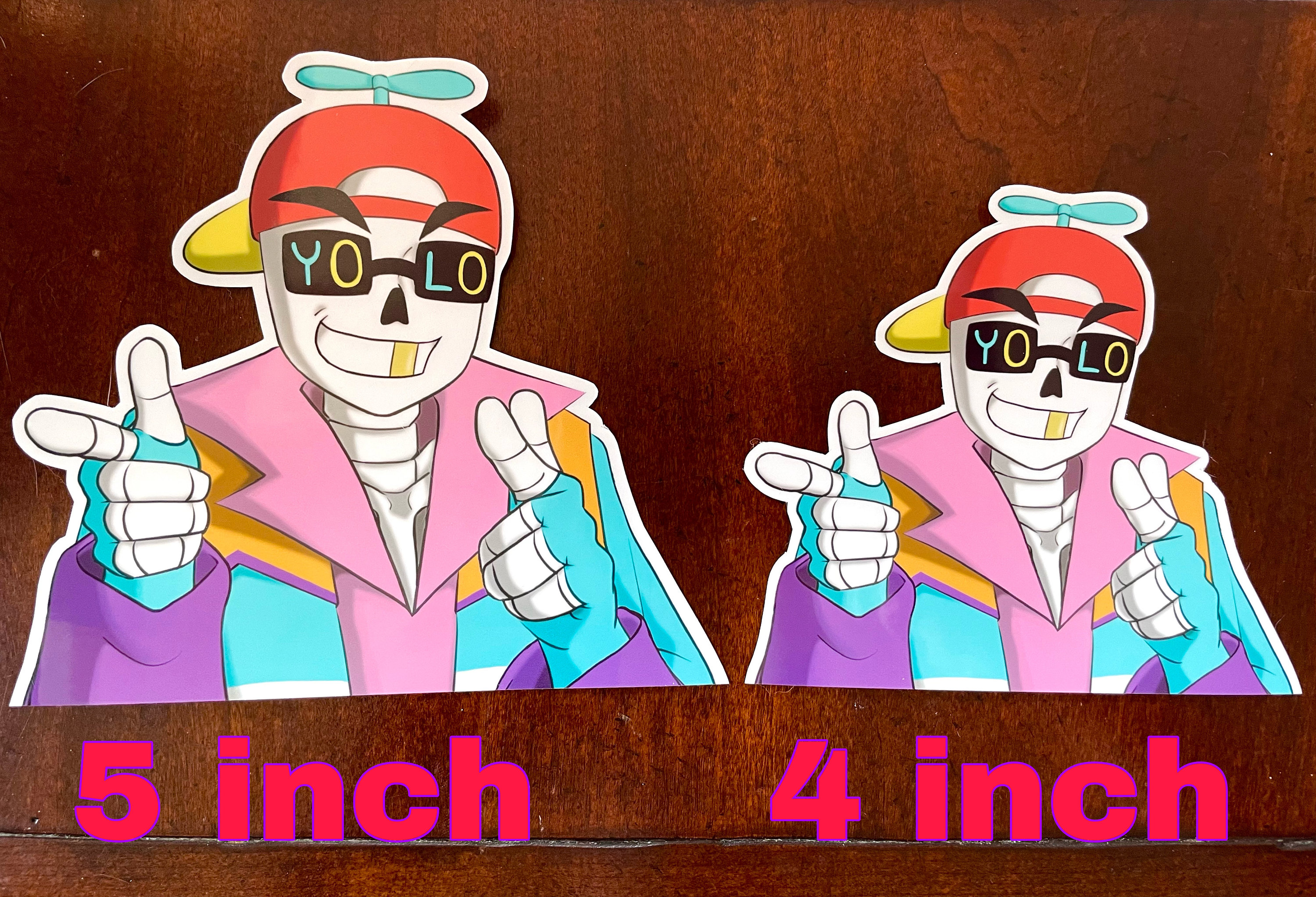 Fresh Sans Undertale AU Vinyl Peeker Sticker - Etsy