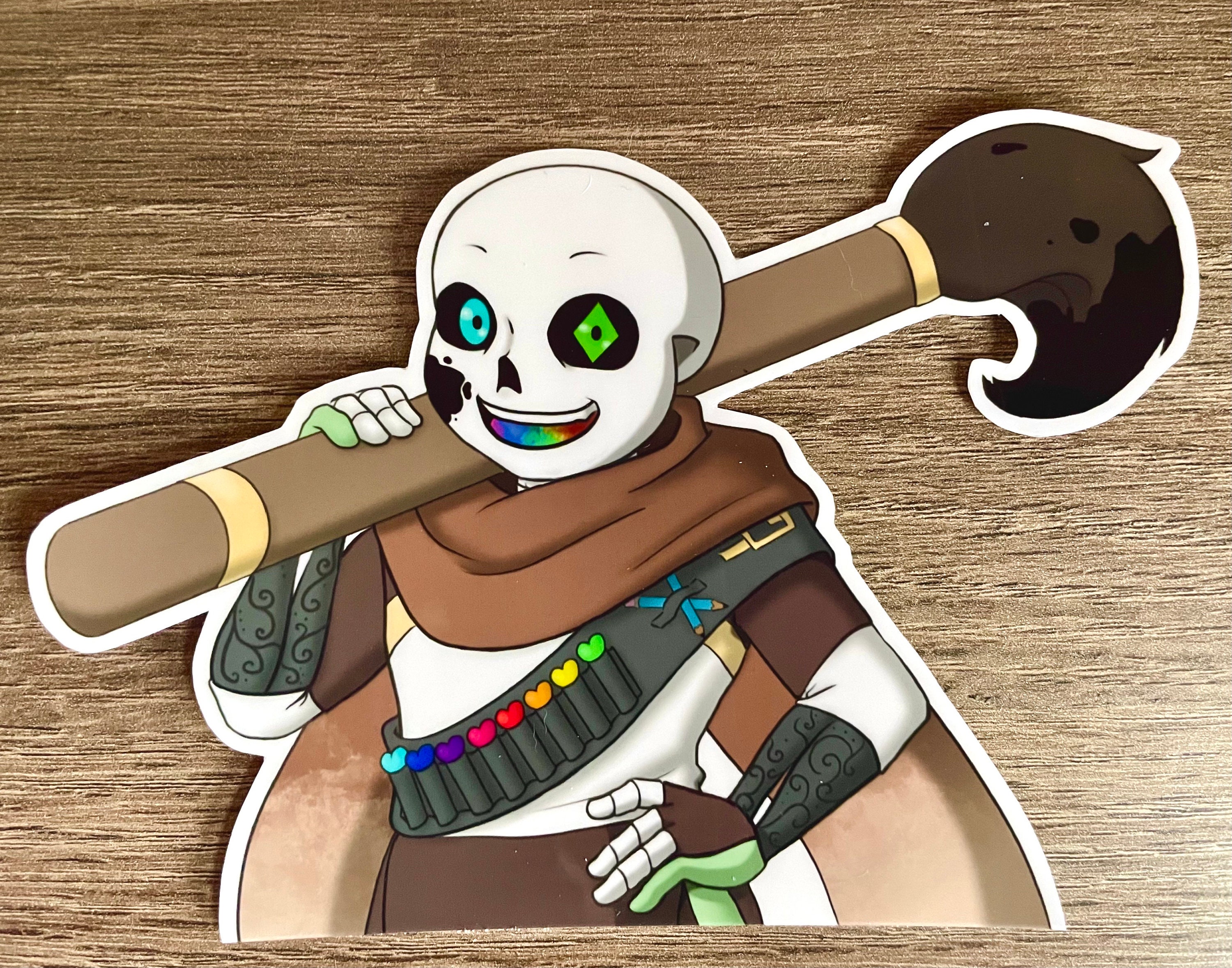 Ink Sans Undertale AU Vinyl Peeker Sticker - Etsy