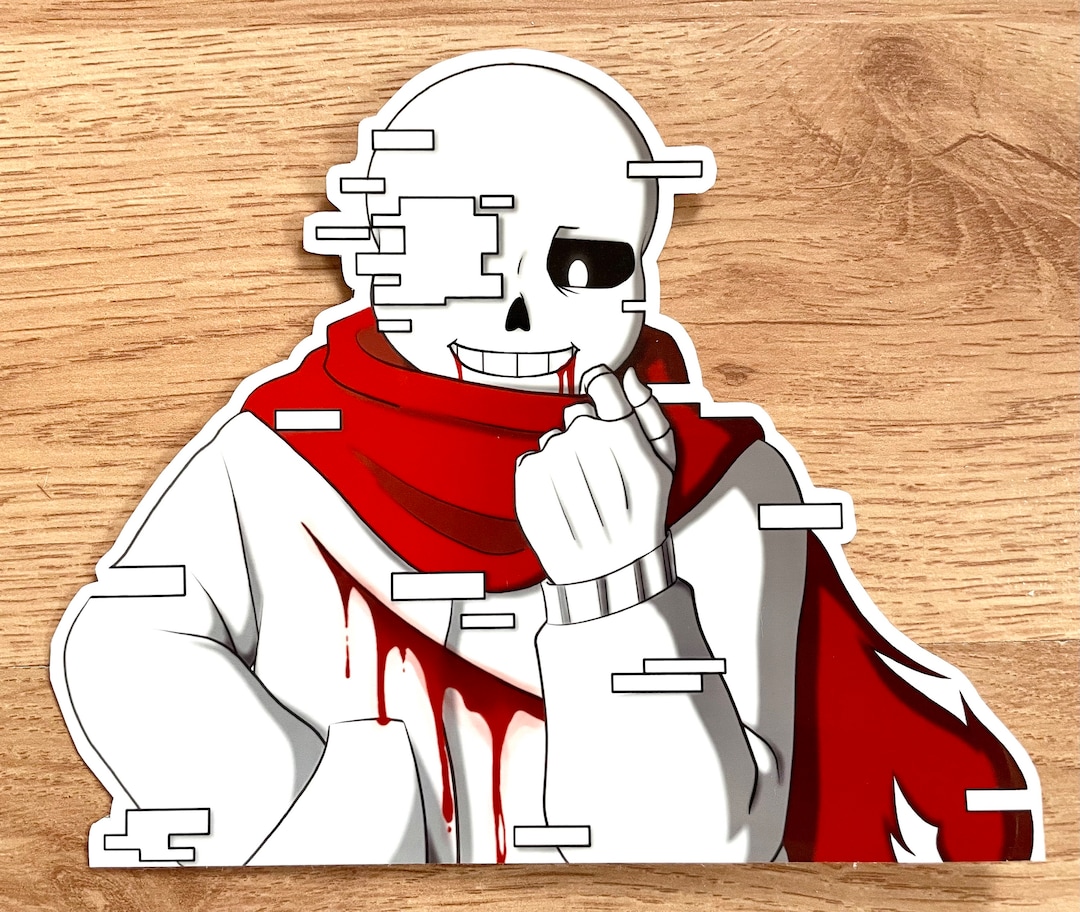 Geno Sans Undertale AU Vinyl Peeker Sticker - Etsy