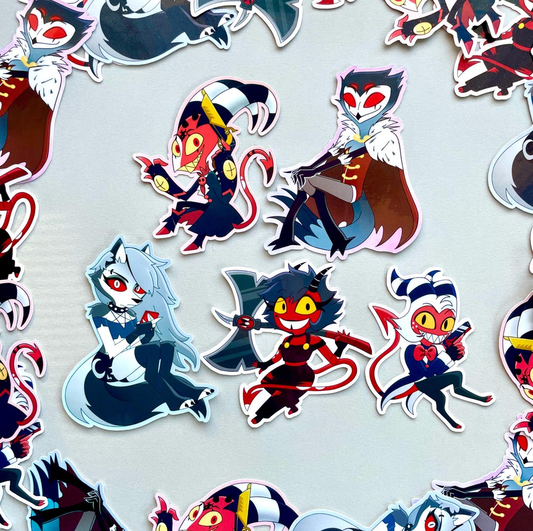 Helluva Boss IMP Blitzo Millie Moxxie Loona Stolas Vinyl Stickers - Etsy