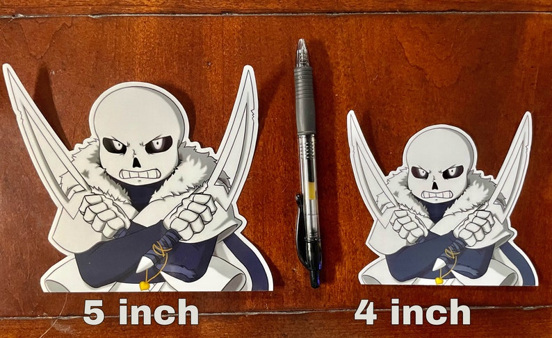 Xtale Cross Sans Undertale AU Vinyl Peeker Sticker - Etsy