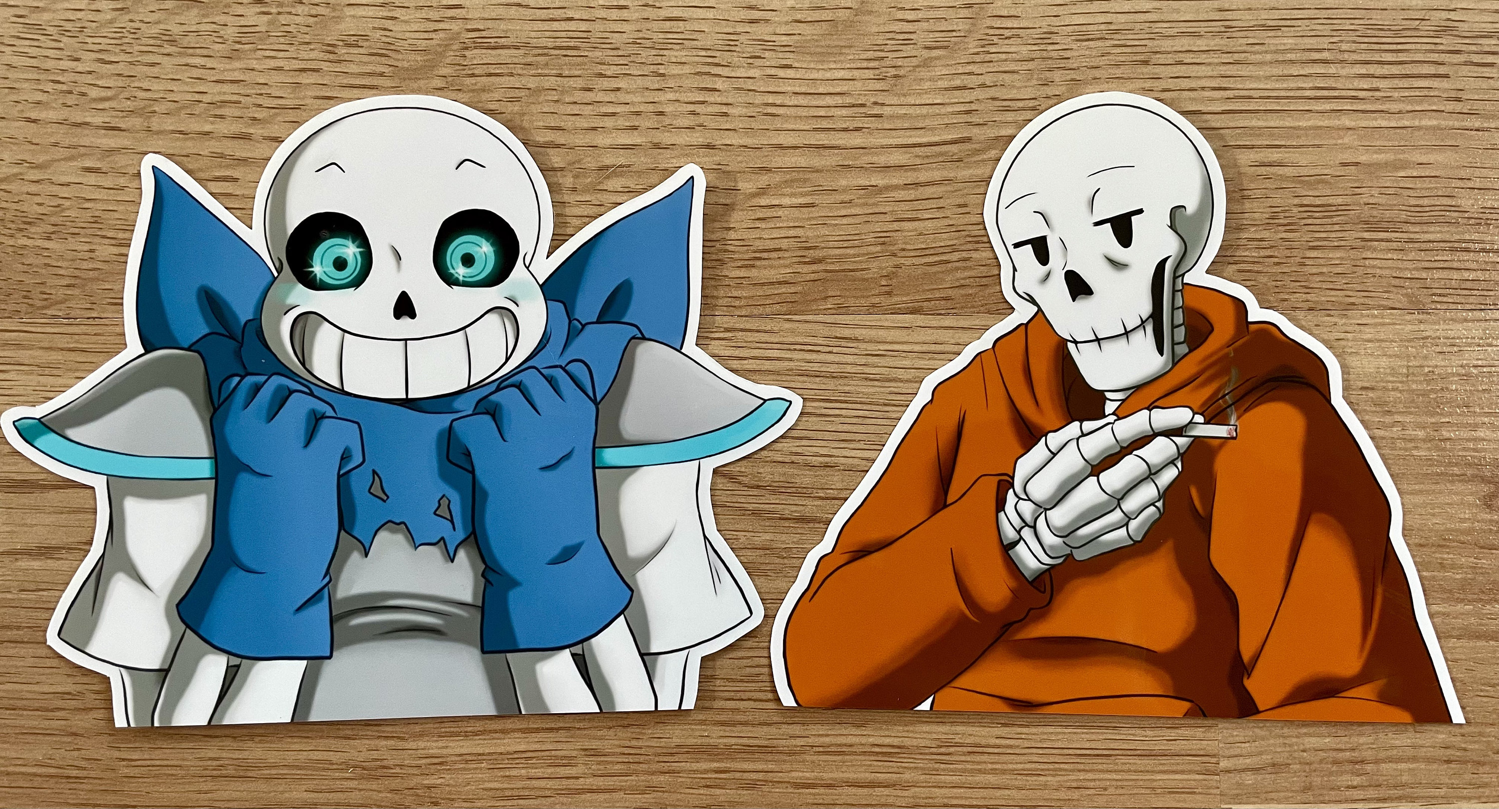 Underswap Sans Papyrus Undertale AU Vinyl Peeker Sticker - Etsy