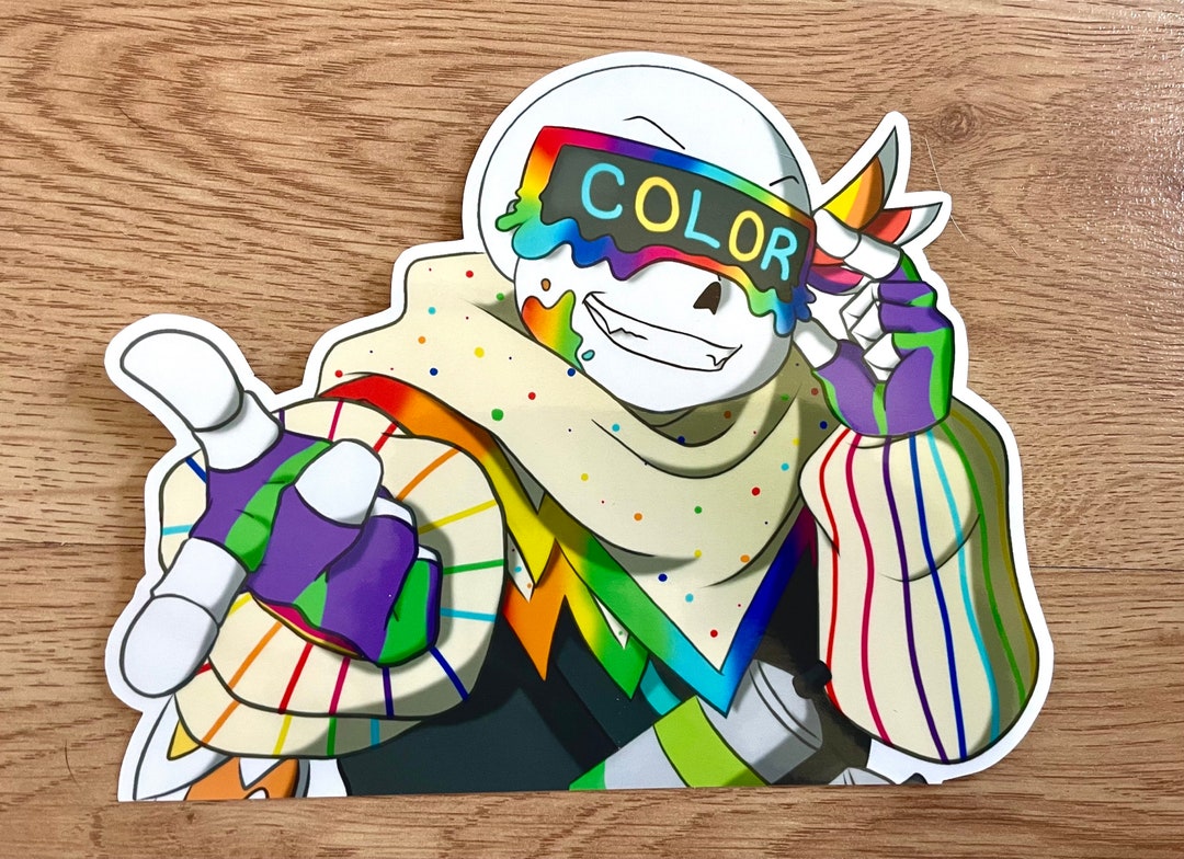 Fresh Ink Sans Undertale AU Vinyl Peeker Sticker - Etsy