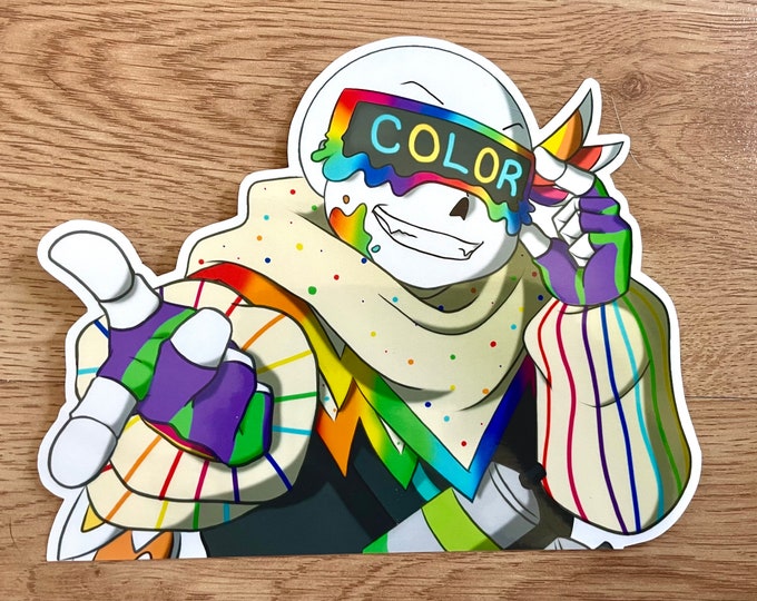 Fresh Ink Sans Undertale AU Vinyl Peeker Sticker - Etsy
