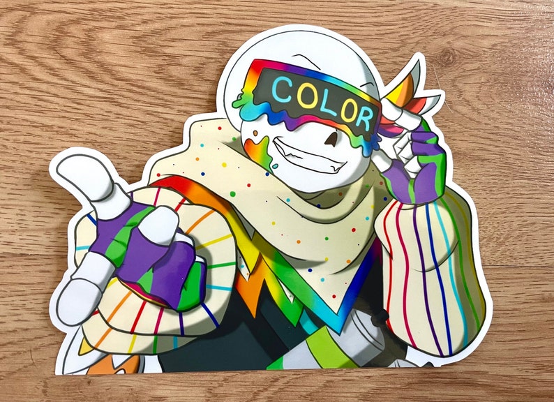 Fresh Ink Sans Undertale AU Vinyl Peeker Sticker - Etsy