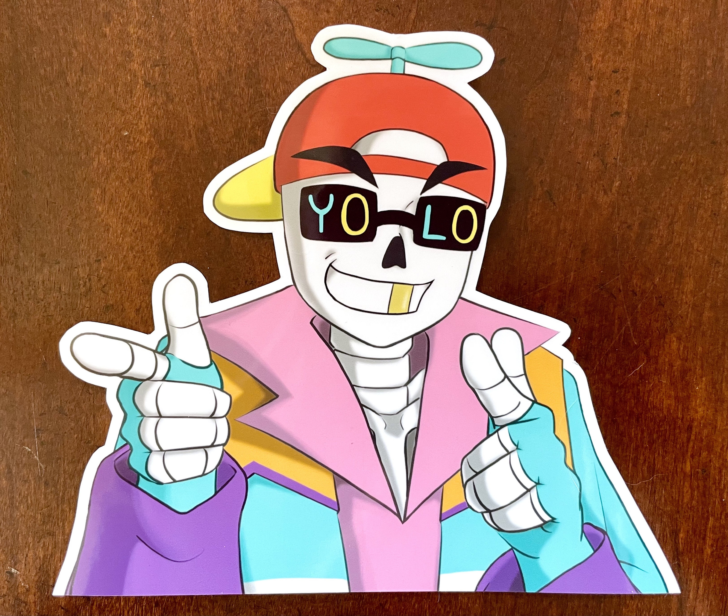 Fresh Sans Undertale AU Vinyl Peeker Sticker - Etsy