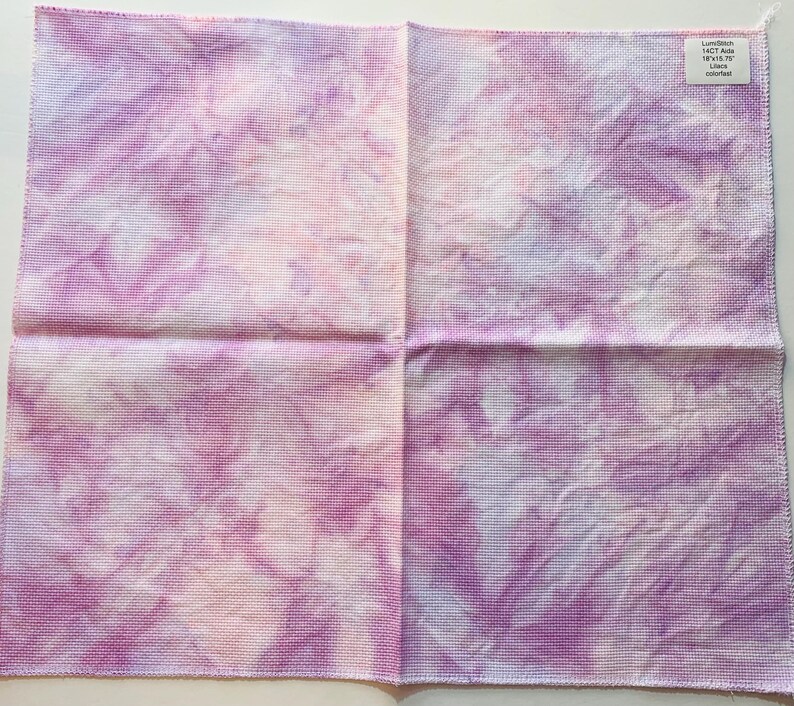 Hand Dyed Aida Cloth: 14 Count Cross Stitch Fabric, Halloween Spooky ...