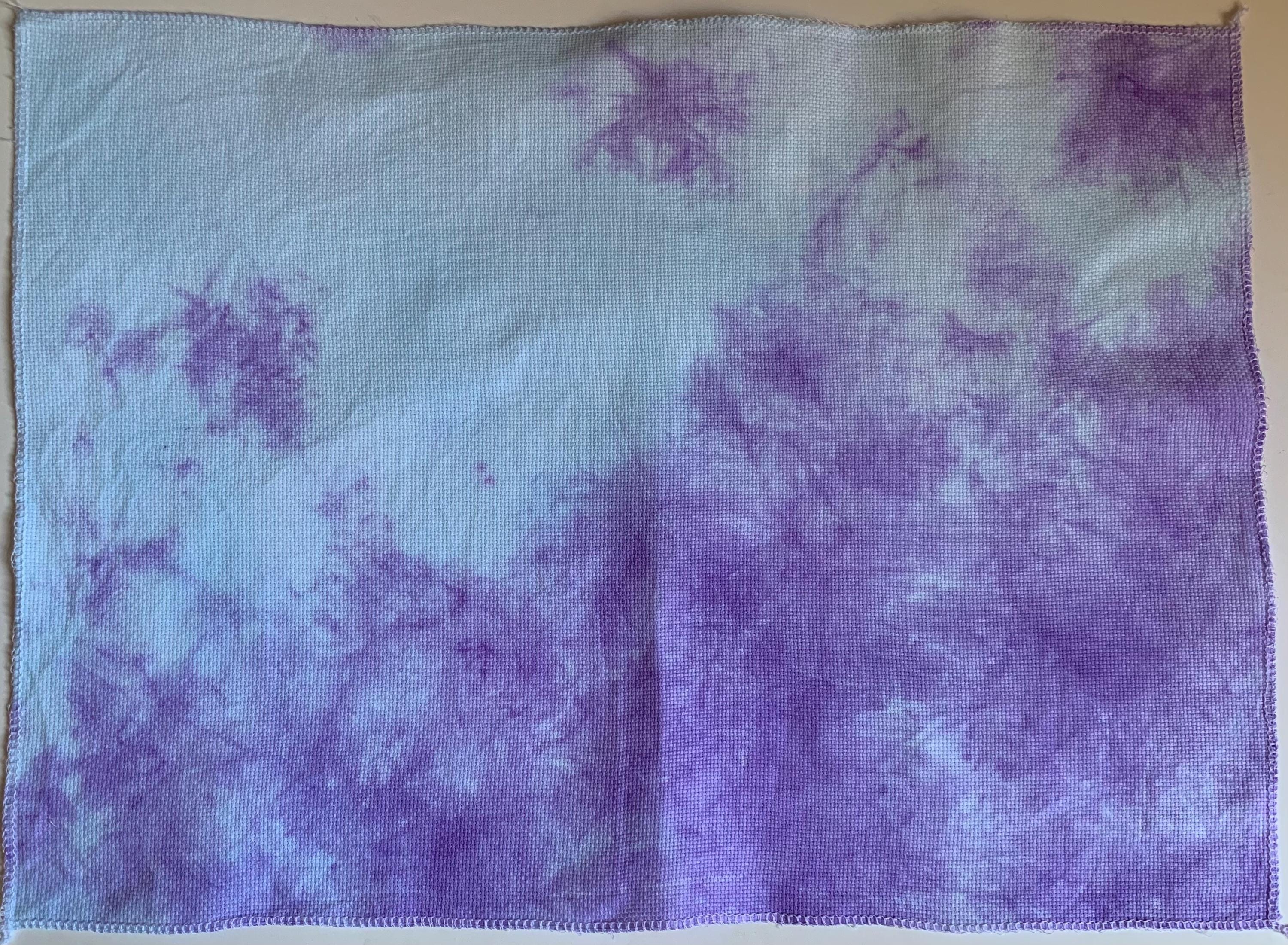Hand Dyed Aida Cloth: 16 Count Cross Stitch Fabric, Mermaid Candy ...