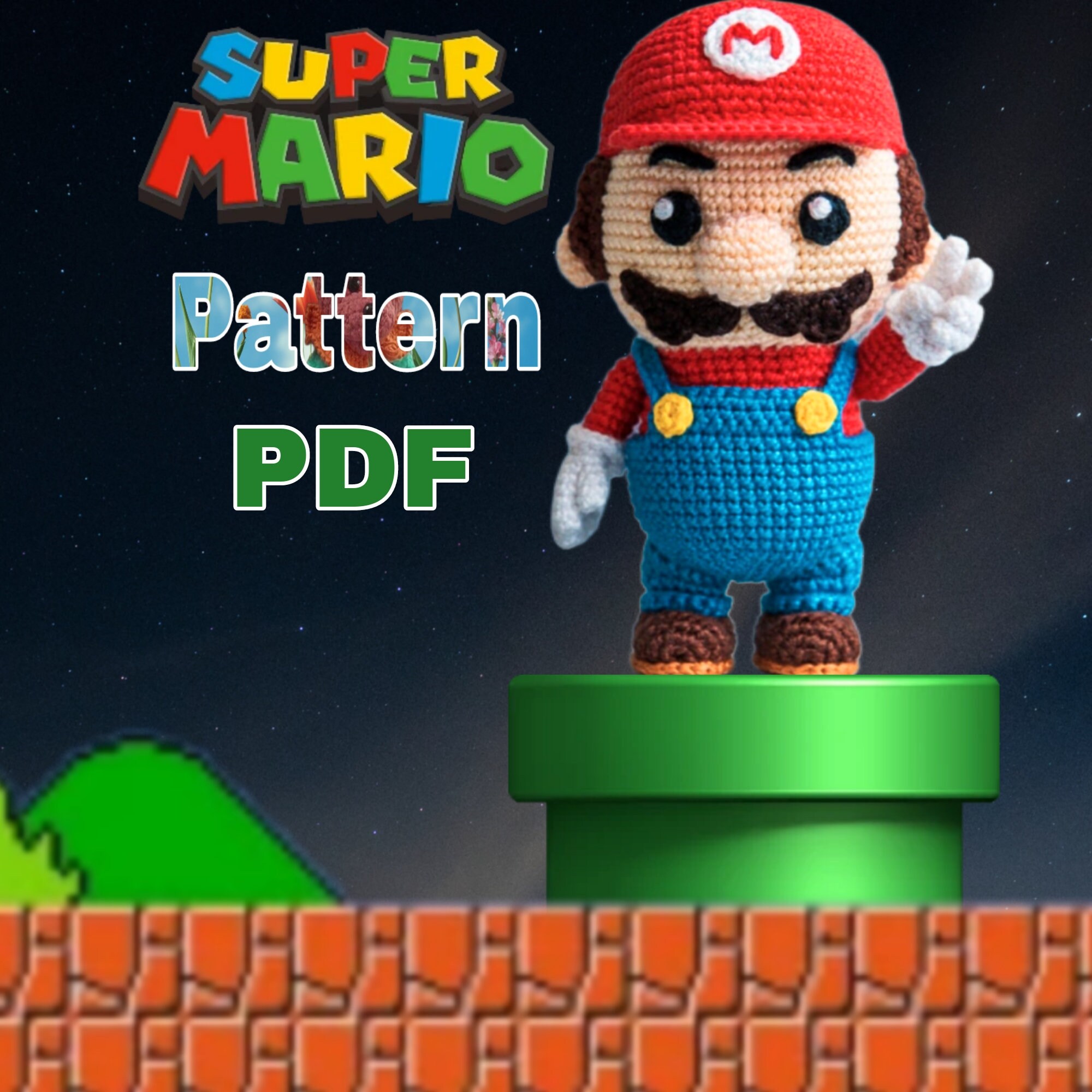 Easy Official Supper Mario Pattern Crochet Pdf, Baby Toy Crochet, Super ...
