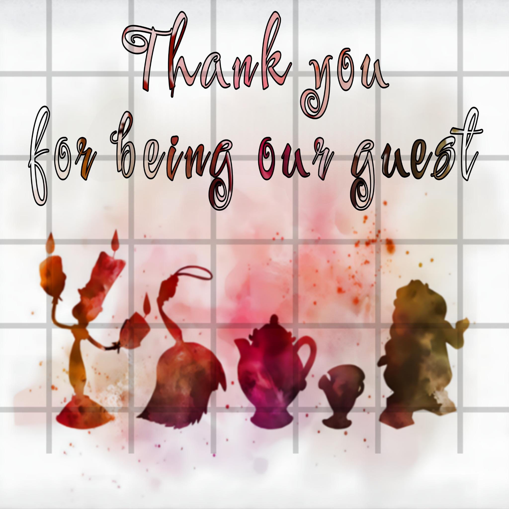 Home Decor Welcome Sign | Thank You for Being Our Guest (digital ...