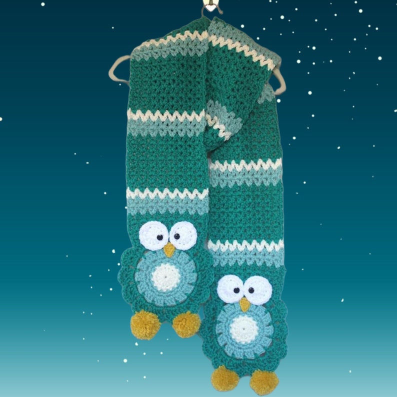 Easy Crochet Owl Super Scarf Pattern Pdf, Sweet Scarf Pattern Crochet ...