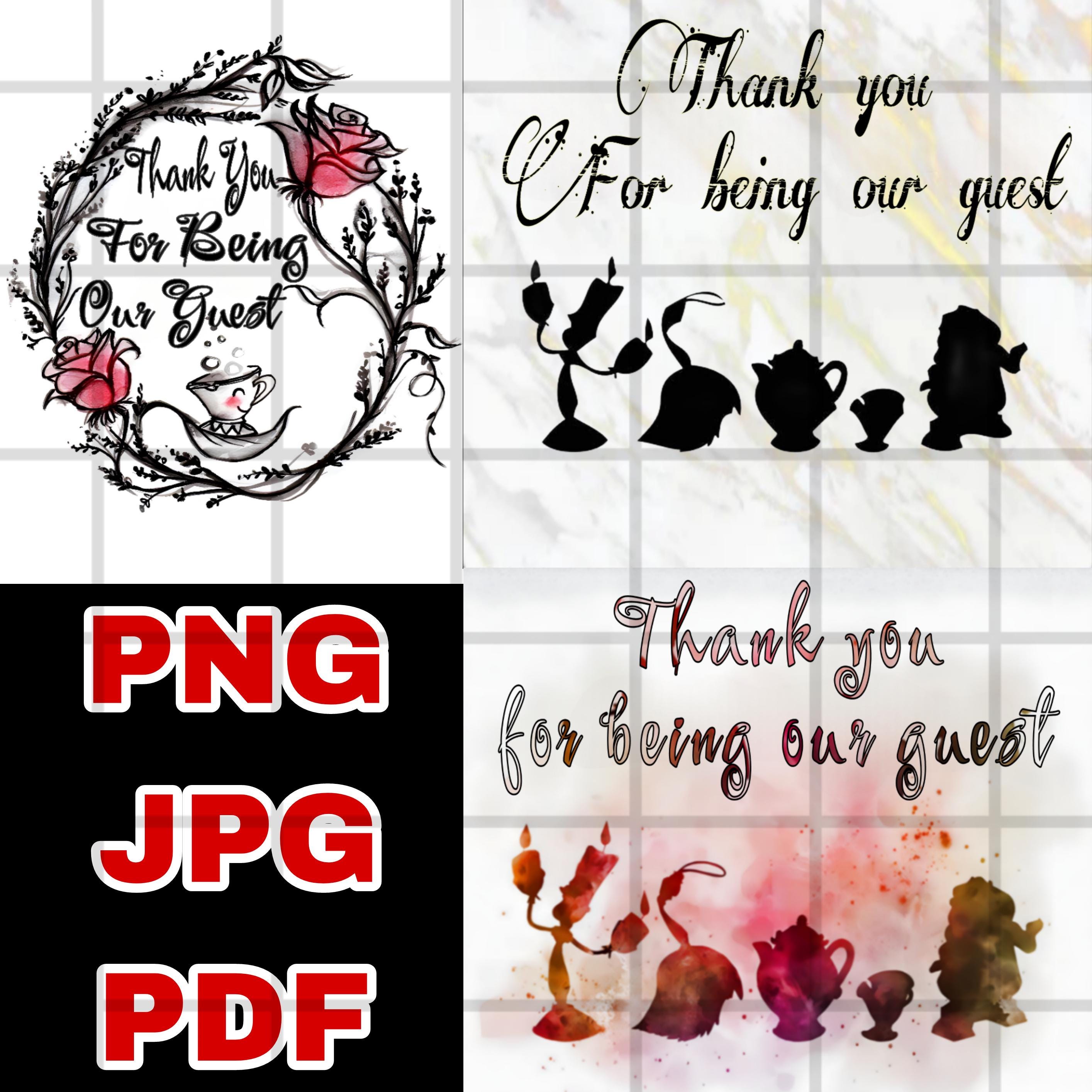 Home Decor Welcome Sign | Thank You for Being Our Guest (digital ...