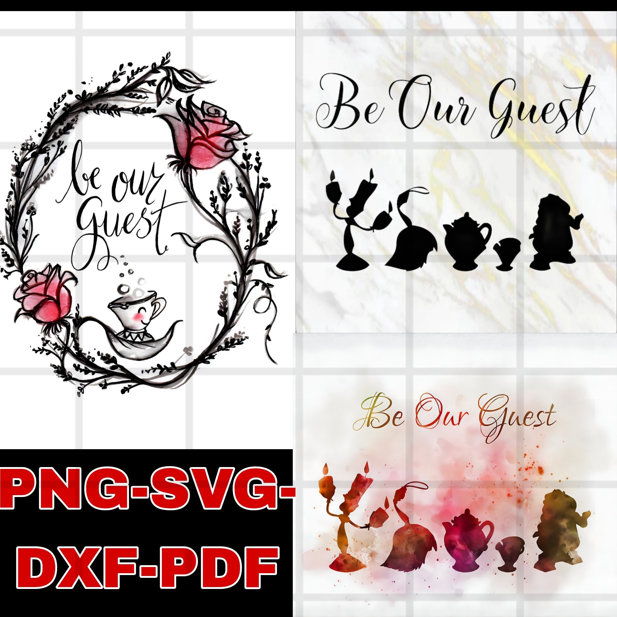 Be Our Guest SVG | Home Decor Welcome Sign | Svg, Pdf, Dxf, Png Cutting ...